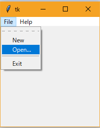 Tkinter Tutorial Menus